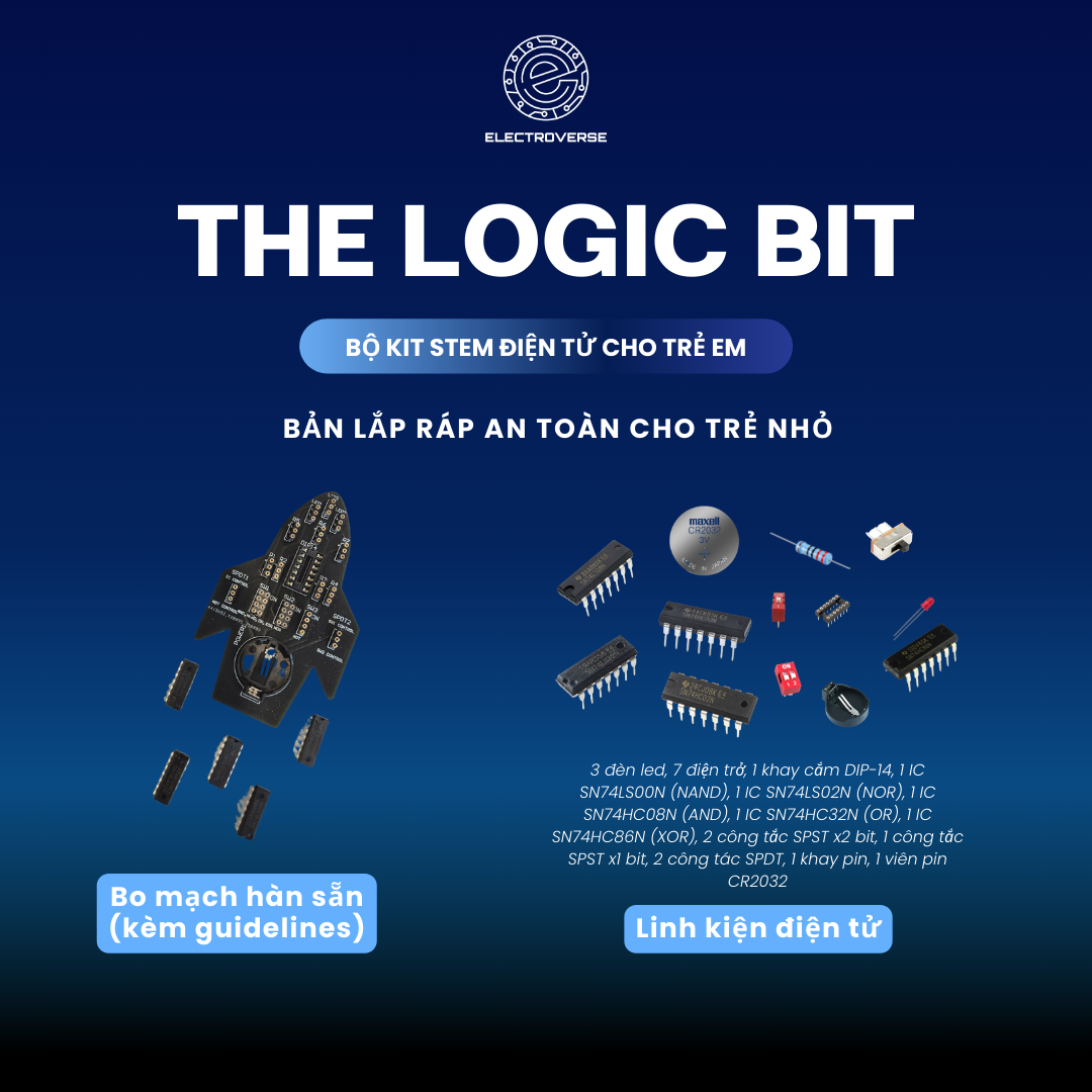 Logic Bit - Bộ Kit STEM Điện Tử Cổng Logic Căn Bản cho Học Sinh & Sinh Viên | Electroverse - Bộ ...